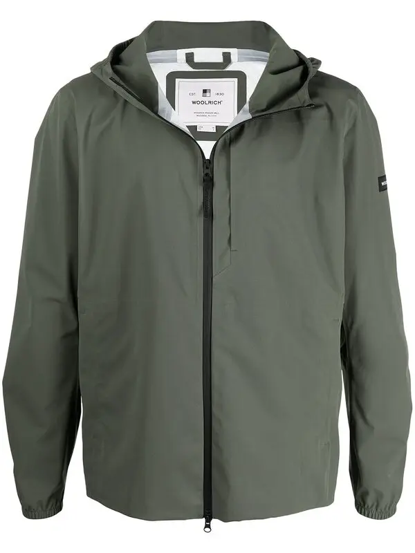 Woolrich Logo-patch Zip-up Hooded Jacket