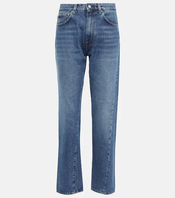 TOTEME Mid-rise Straight Jeans With Twisted Seam - Blue