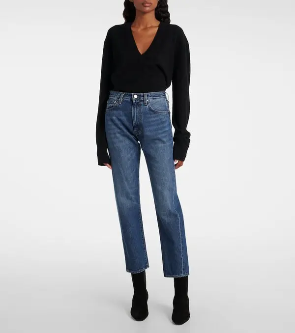 TOTEME Mid-rise Straight Jeans With Twisted Seam - Blue