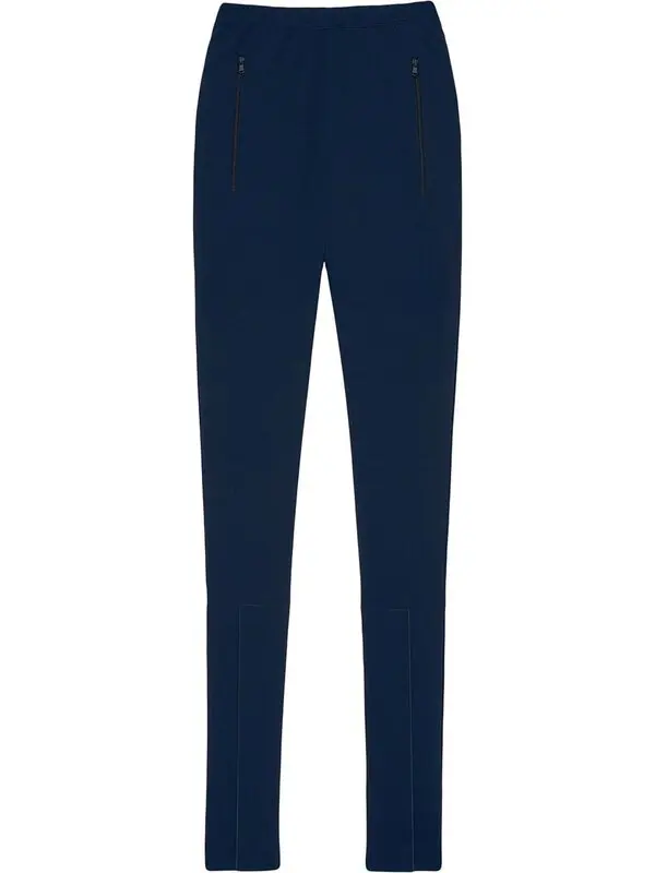 Wardrobe.NYC Front Ankle-zip Leggings - Blue