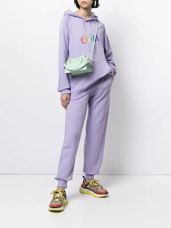 Être Cécile Logo Print Hoodie - Purple