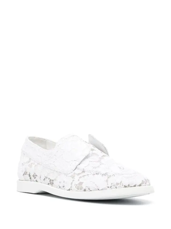 LE SILLA Claire Floral Lace Loafers