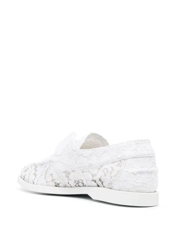 LE SILLA Claire Floral Lace Loafers