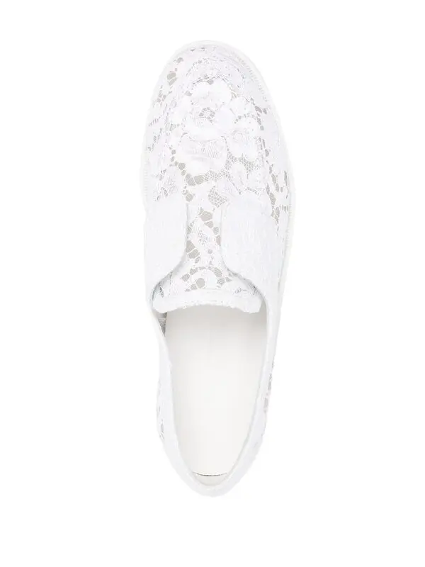LE SILLA Claire Floral Lace Loafers