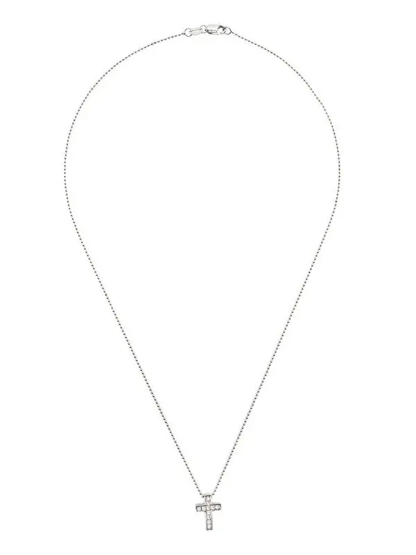 Dsquared2 Crystal Embellished Cross Pendant Necklace