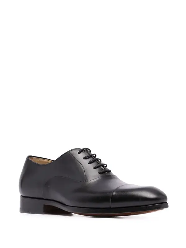Magnanni Leather Oxford Shoes - Black