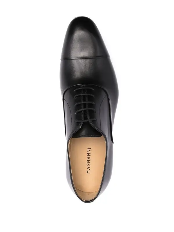 Magnanni Leather Oxford Shoes - Black