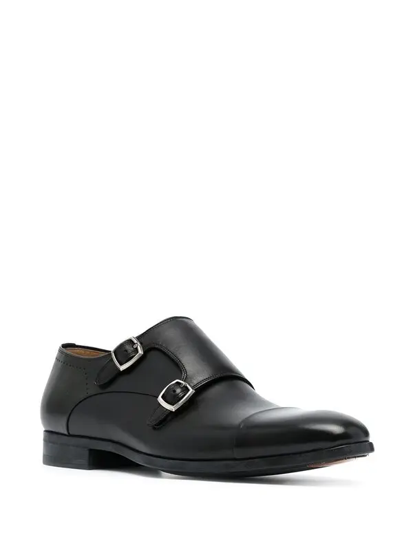 Magnanni Calf Leather Monk Shoes
