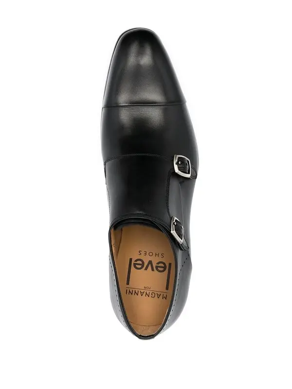 Magnanni Calf Leather Monk Shoes