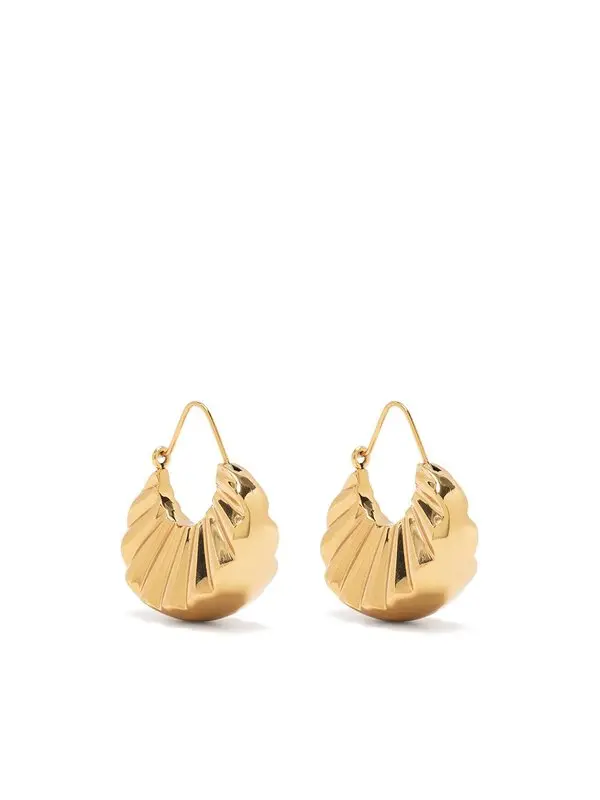 PATOU Hammered Effect Earrings - Gold