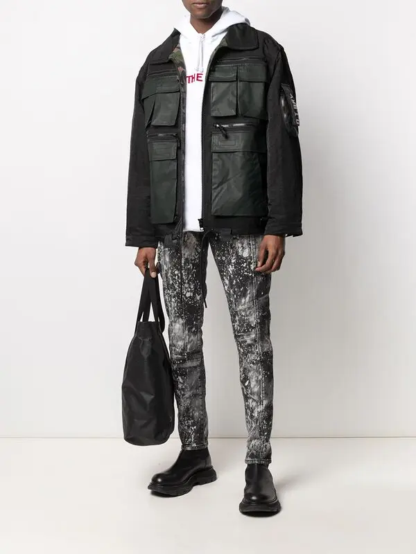 DIESEL® D-strukt Paint Treated Slim-fit Jeans