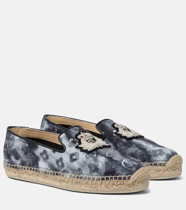 CHRISTIAN LOUBOUTIN Nanou Orlato Denim Espadrilles - Blue