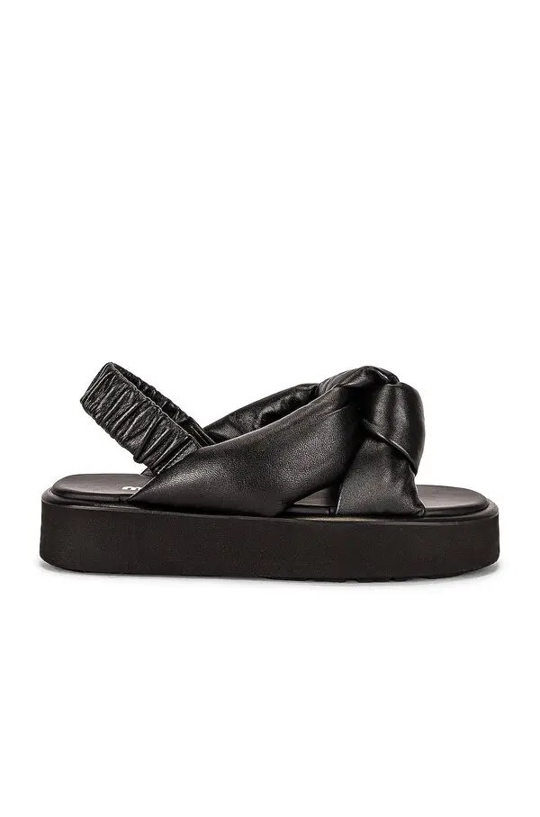 Miu Miu Padded Leather Flatform Sandals