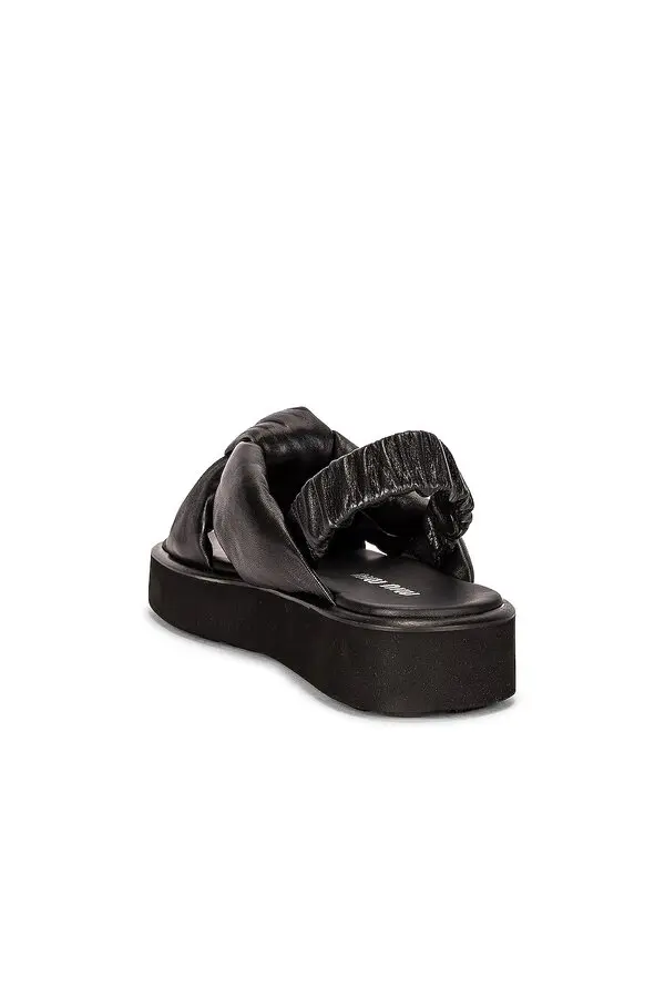 Miu Miu Padded Leather Flatform Sandals