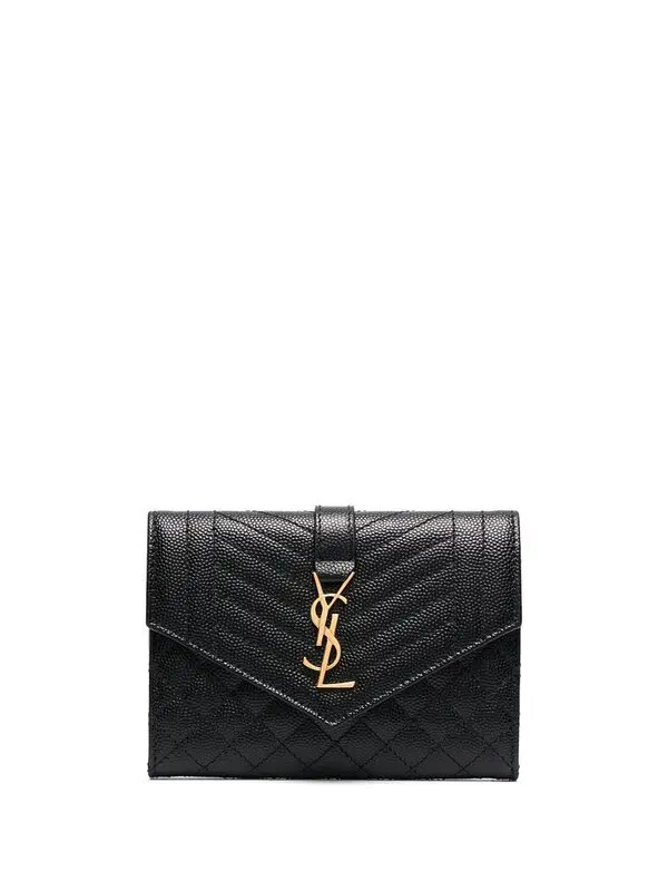 Saint Laurent Pebbled Envelope Cardholder
