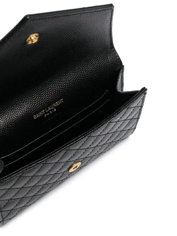 Saint Laurent Pebbled Envelope Cardholder