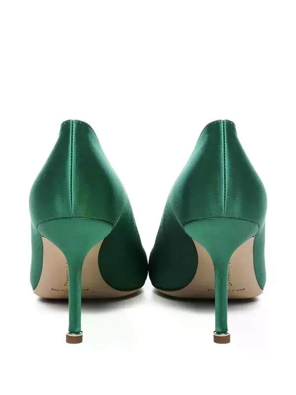Manolo Blahnik 90mm Hangisi Satin Pumps