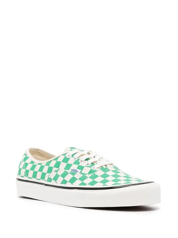 VANS Authentic 44 Dx Checkerboard Print Sneakers - Green