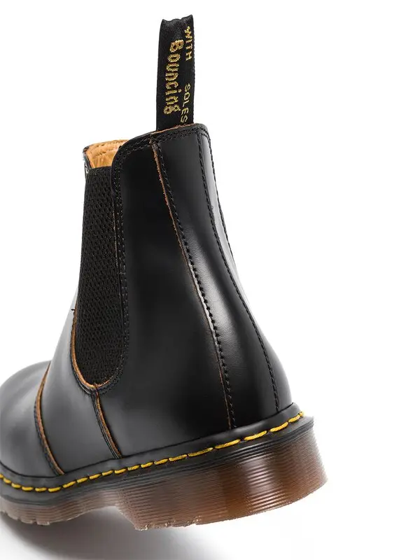Dr. Martens Vintage Round-toe Leather Chelsea Boots - Black