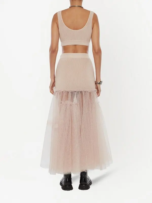 Alexander McQueen Ribbed Knit Cropped Top