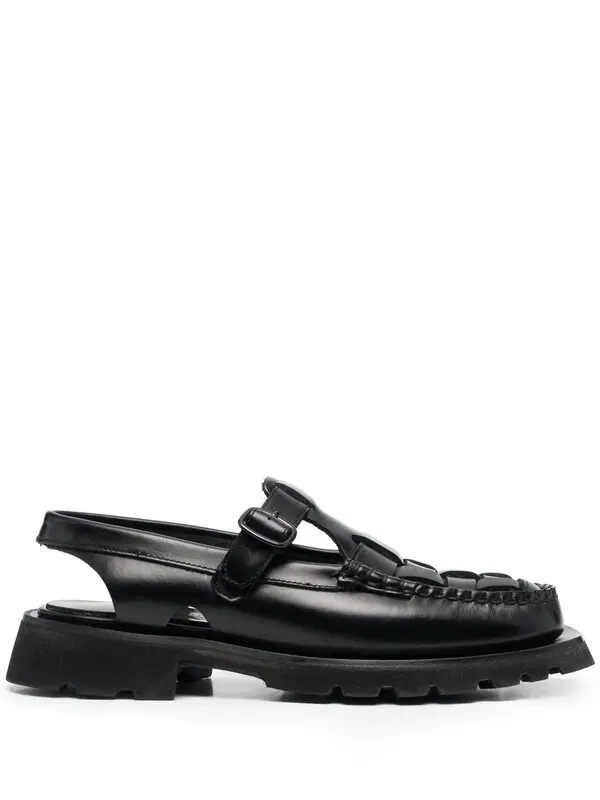 Hereu Cranc Sport Slingback Loafers - Black