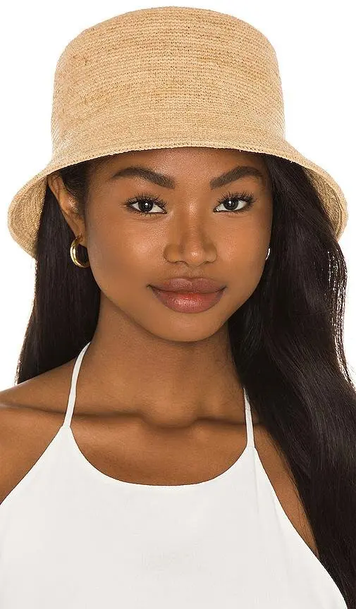 NWT Lack of Color Inca Bucket Hat in Criss Cross Natural Straw Lack of Color Inca Bucket Criss Cross main image 2