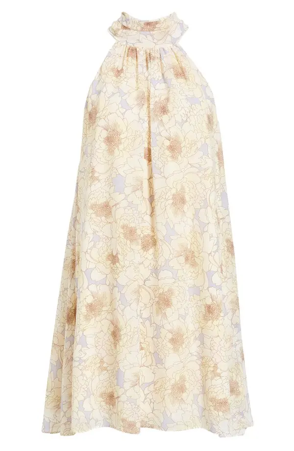 badgley mischka golden flower dress Floral Sequin Column Gown – Elilhaam main image 0