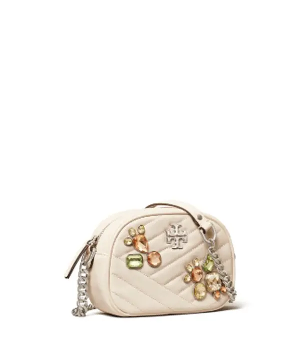 Tory Burch Kira Chevron Jeweled Small Camera Bag