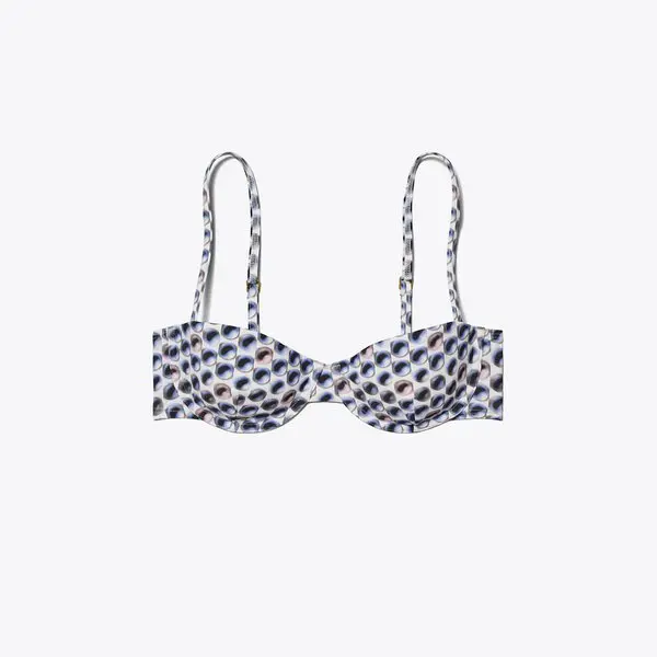 Tory Burch Balconette Bikini Top - Blue Candy Dots