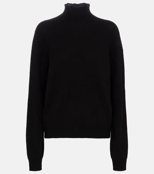 THE ROW Kensington Cashmere Turtleneck Sweater - Black