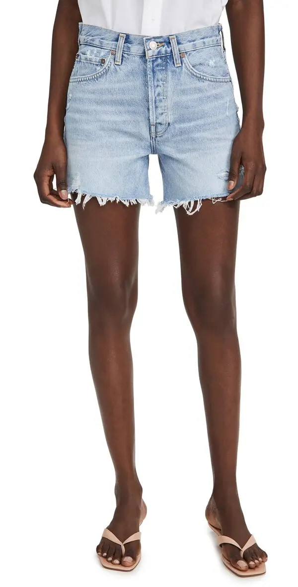 AGOLDE Parker Long Denim Shorts - Swapmeet