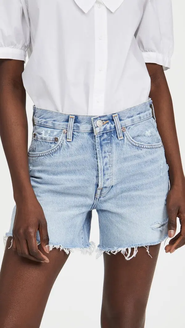 AGOLDE Parker Long Denim Shorts - Swapmeet