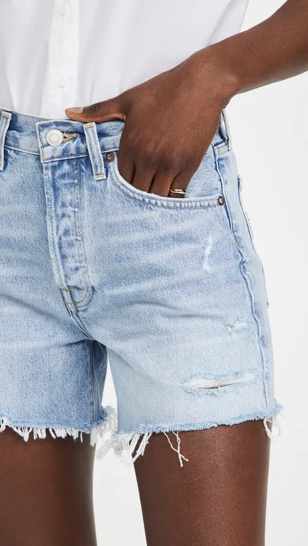 AGOLDE Parker Long Denim Shorts - Swapmeet