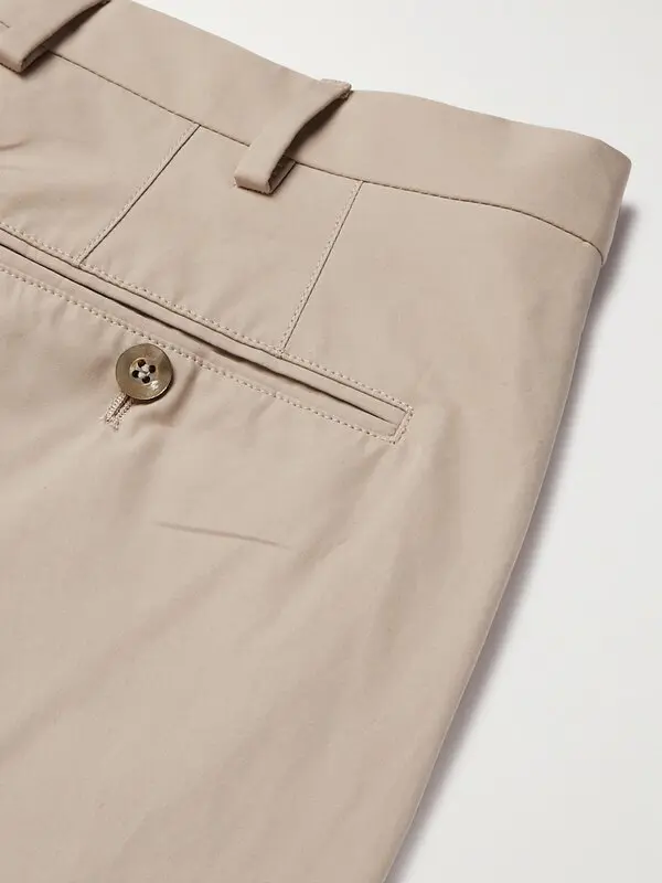 Loro Piana Slim-fit Cotton-blend Poplin Trousers