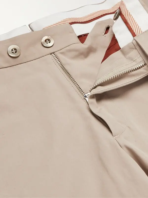 Loro Piana Slim-fit Cotton-blend Poplin Trousers