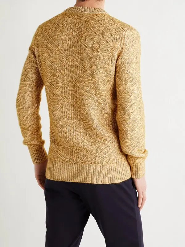 Loro Piana Slim-fit Cable-knit Silk And Cashmere-blend Sweater