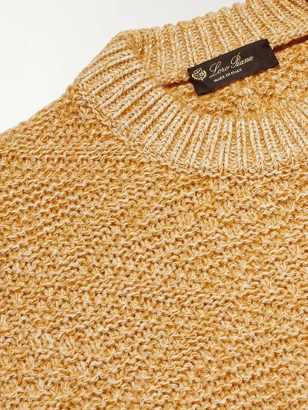 Loro Piana Slim-fit Cable-knit Silk And Cashmere-blend Sweater