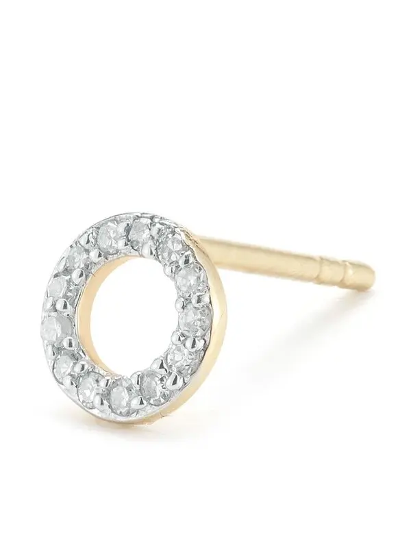Mateo 14kt Yellow Diamond Mini Circle Stud Earrings