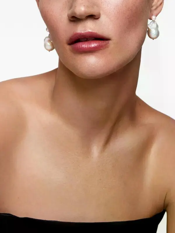 Mateo Duality Pearl Drop Earrings - Gold