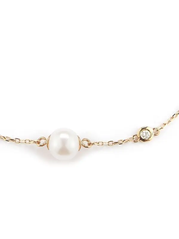 Mateo 14kt Yellow Diamond And Pearl Chain Bracelet