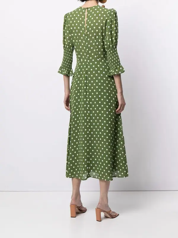 REFORMATION Carolena Polka-dot Print Dress