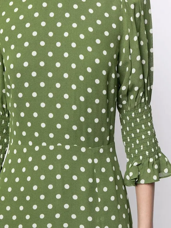 REFORMATION Carolena Polka-dot Print Dress