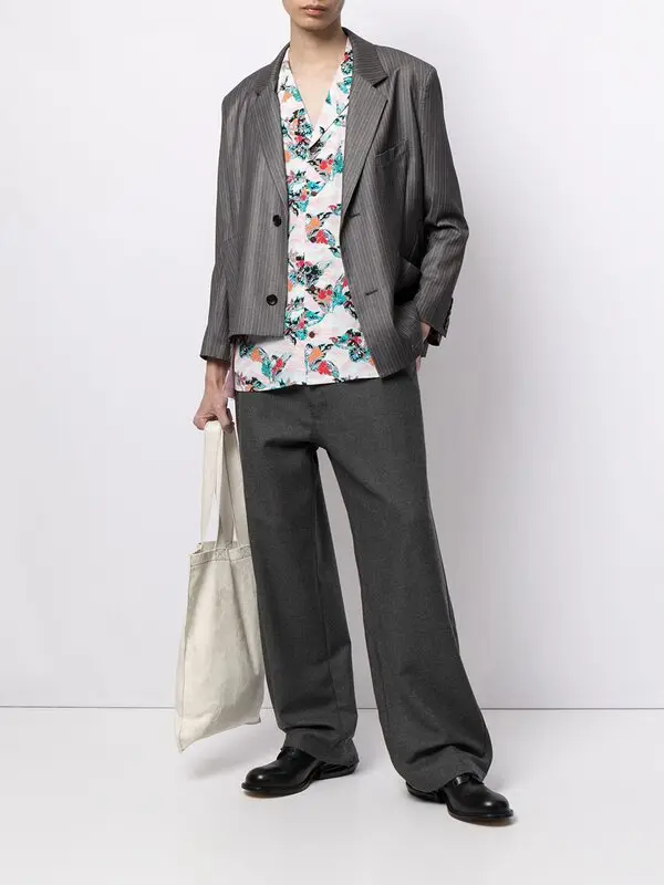 SULVAM Floral-print Shirt