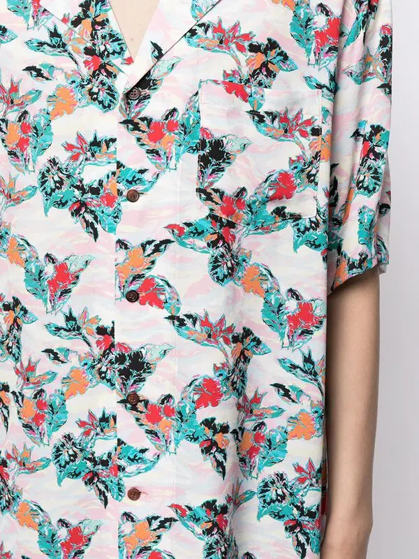 SULVAM Floral-print Shirt