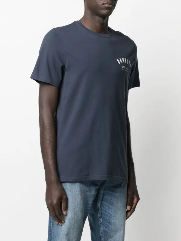 Barbour Logo-print Cotton T-shirt - Blue