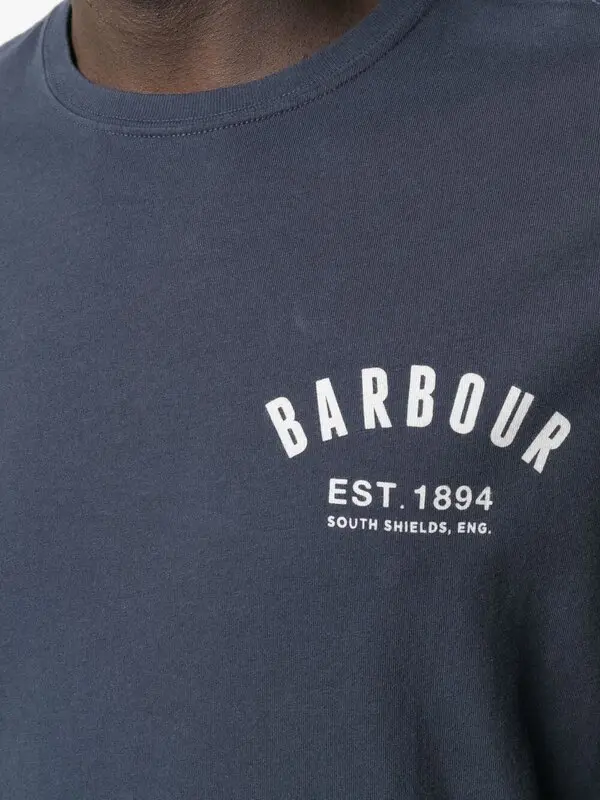 Barbour Logo-print Cotton T-shirt - Blue