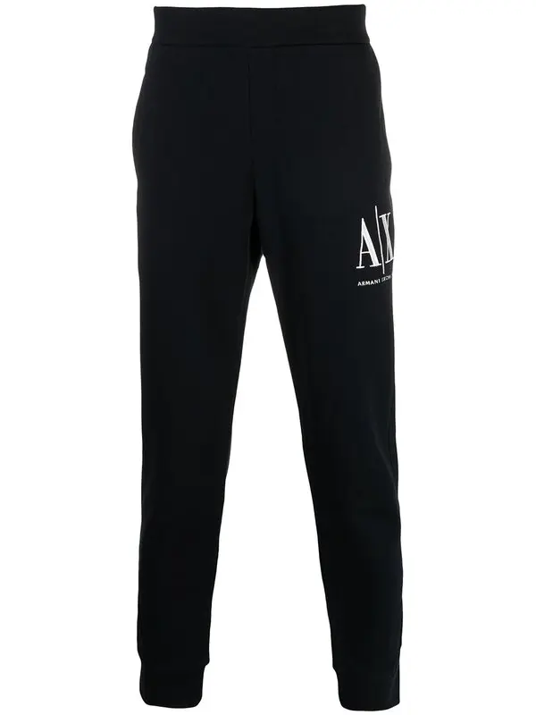 Armani Exchange Logo-embroidered Track Pants - Blue