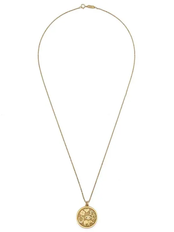 JENNIFER MEYER 18kt Yellow Good Luck Diamond Pendant Necklace - Gold