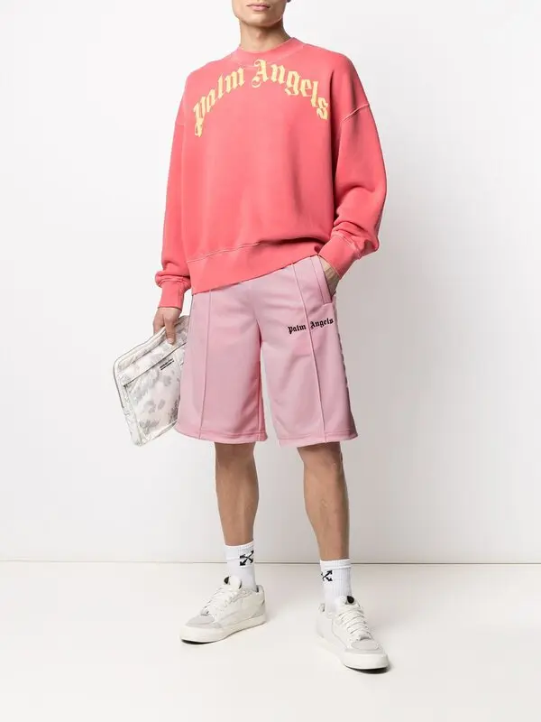 Palm Angels Side-stripe Logo Track Shorts