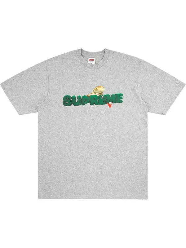 Supreme Lizard Print T-shirt - Grey